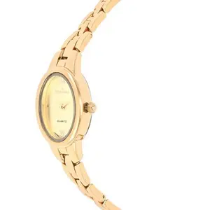 PEUGEOT Modern Oval Link Bracelet Watch- 30x25mm - Gold
