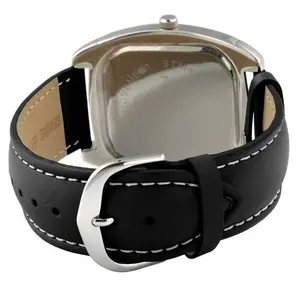 PEUGEOT Boyfriend Crystal Bezel Leather Watch- 40mm