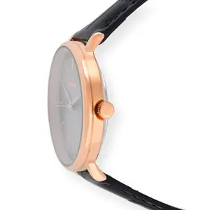 PEUGEOT Minimalist Round Leather Watch- 30mm