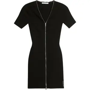 Alexander Wang Zip Pointelle Rib Sweater Dress