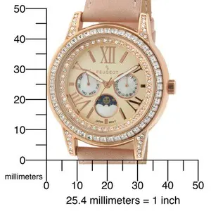 PEUGEOT Sun Moon Multi Fucntion Suede Watch40mm
