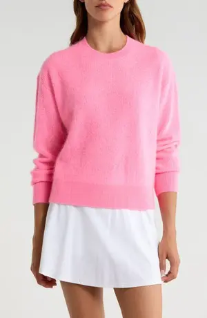 G/fore Pointelle Brushed Cashmere Crewneck Sweater