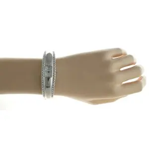 PEUGEOT Crystal-accented Cuff Bangle Watch