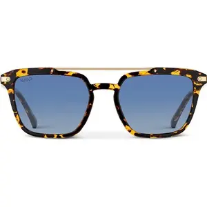 WMP EYEWEAR Connor52mm Square Polarized Sunglasses - Amber Tortoise