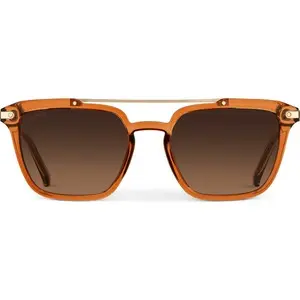 WMP EYEWEAR Connor52mm Square Polarized Sunglasses - Crystal Brown