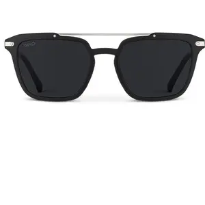 WMP EYEWEAR Connor52mm Square Polarized Sunglasses - Matte Black