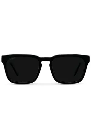 WMP EYEWEAR Maverick 52mm Square Polarized Sunglasses - Black