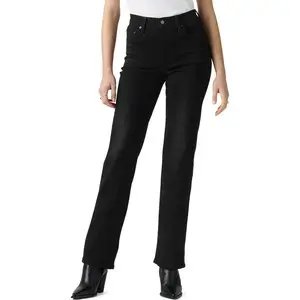 LEVI'S High Waist Straight Leg Jeans - Worn Midnight
