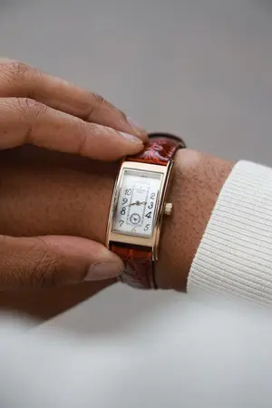 PEUGEOT Vintage Small Remote Sweep Leather Watch- 38x24mm