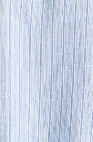 CORRIDOR Stripe Cotton & Linen Camp Shirt
