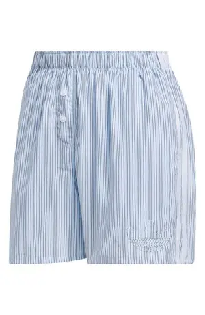 ADIDAS ORIGINALS Striped Cotton Boxer Shorts - Clear Sky
