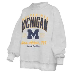 PRESSBOX Michigan Wolverines Reversible Sweatshirt