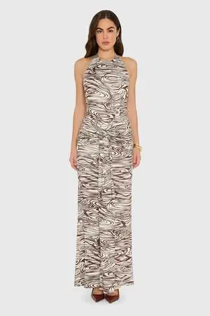 Amanda Uprichard Breana Maxi Dress - Aurora Print