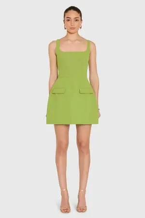 Amanda Uprichard Lily Dress - Palmetto