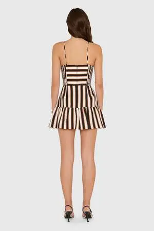 Amanda Uprichard Spencer Romper In Sabla Stripe