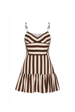 Amanda Uprichard Spencer Romper In Sabla Stripe
