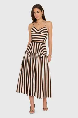 Amanda Uprichard Spencer Cropped Striped Top