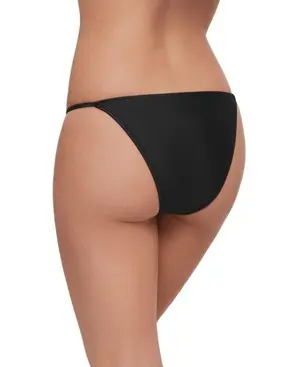 Steve Madden Strap Side Bikini With Gold Beads Bottom - Raven