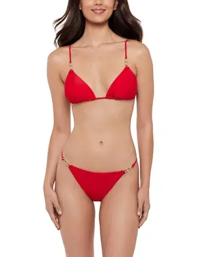 Steve Madden Bikini Bottom With Gold Chain Trim