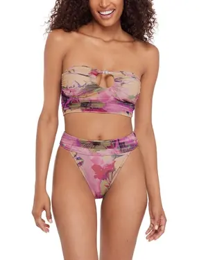 Steve Madden High Leg High Waist Ruched Band Bottom