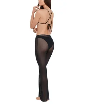 Steve Madden Mesh Adjustable Flare Pants Cover Up