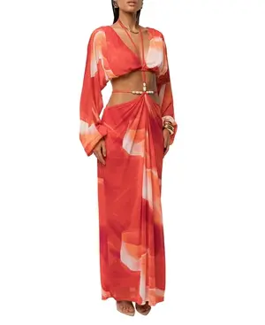 JLUXLABEL Hera Draped Maxi Skirt