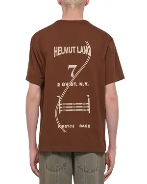 Helmut Lang Logo Crewneck T-shirt - Bourbon