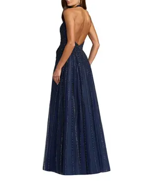 Mac Duggal Embellished Halterneck Gown