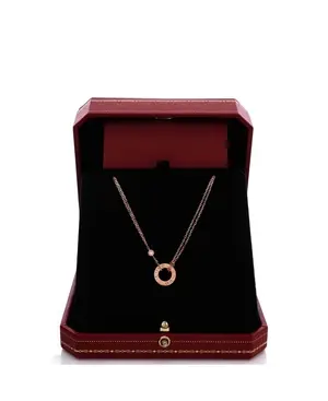 CARTIER 2 Diamonds Love Bracelet 18k Rose Gold With Diamonds