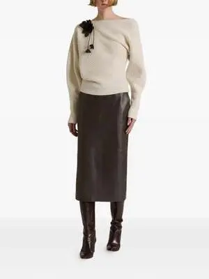 Alberta Ferretti Wool Boat Neck Sweater