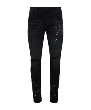 PURPLE BRAND P001 Resin Knee Slit Jeans