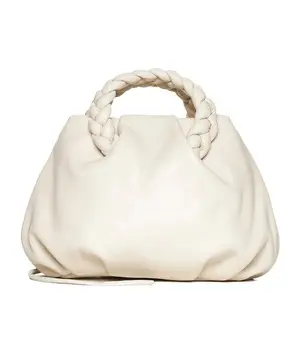 Hereu Bombon Braid Detailed Small Crossbody Bag - Cream