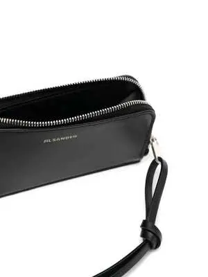JIL SANDER Logo Embossed Zipped Cardholder