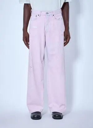 Acne Studios Belt Loop Jeans With Distressed Design - Pink