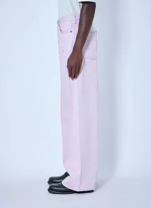 Acne Studios Belt Loop Jeans With Distressed Design - Pink