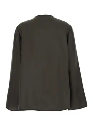 RÓHE Mandarin Closure Satin Top