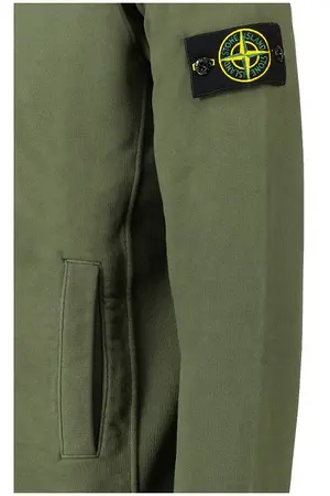 Stone Island Logo Patch Zip-up Hoodie