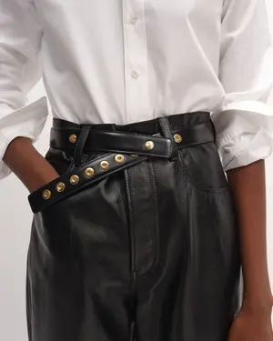 Celine Snap Belt 28mm In Taurillon Leather