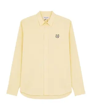 Maison Kitsuné Tonal Fox Head Casual Shirt - Straw