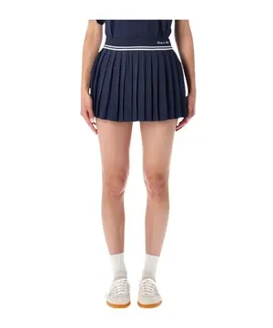 SPORTY  RICH Sporty Rich Signature Logo Abigail Skirt - Black