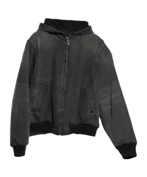 Gucci Reversible Cotton Denim Zip Jacket With Hood