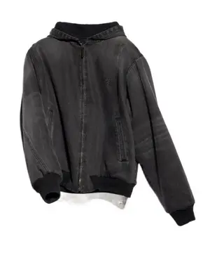Gucci Reversible Cotton Denim Zip Jacket With Hood
