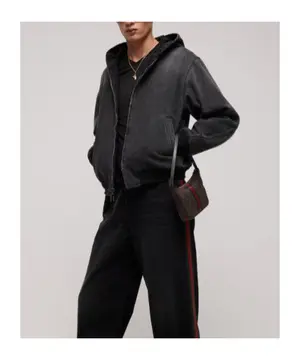Gucci Reversible Cotton Denim Zip Jacket With Hood