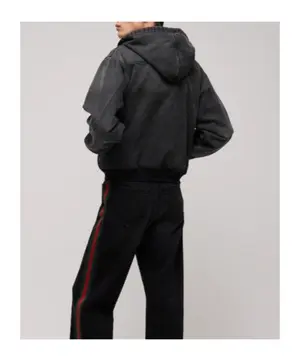 Gucci Reversible Cotton Denim Zip Jacket With Hood