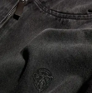 Gucci Reversible Cotton Denim Zip Jacket With Hood