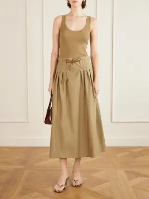 Max Mara Sleeveless Ribbed Knit Pullover - Brown