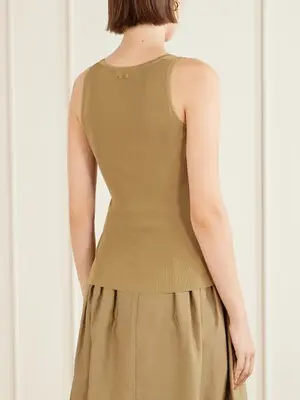 Max Mara Sleeveless Ribbed Knit Pullover - No