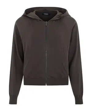 Max Mara Long-sleeved Hooded Sweatshirt - Black