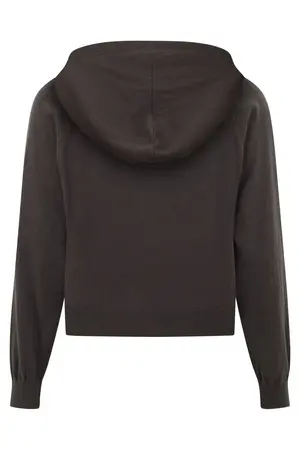 Max Mara Zip-up Knitted Hoodie - Black