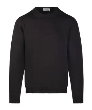 ROBERTO COLLINA Crew Neck Long Sleeve Sweater - Black